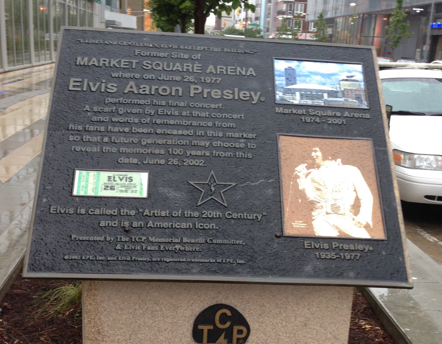 Elvis Plaque returns to the corner of Alabama and Market Street